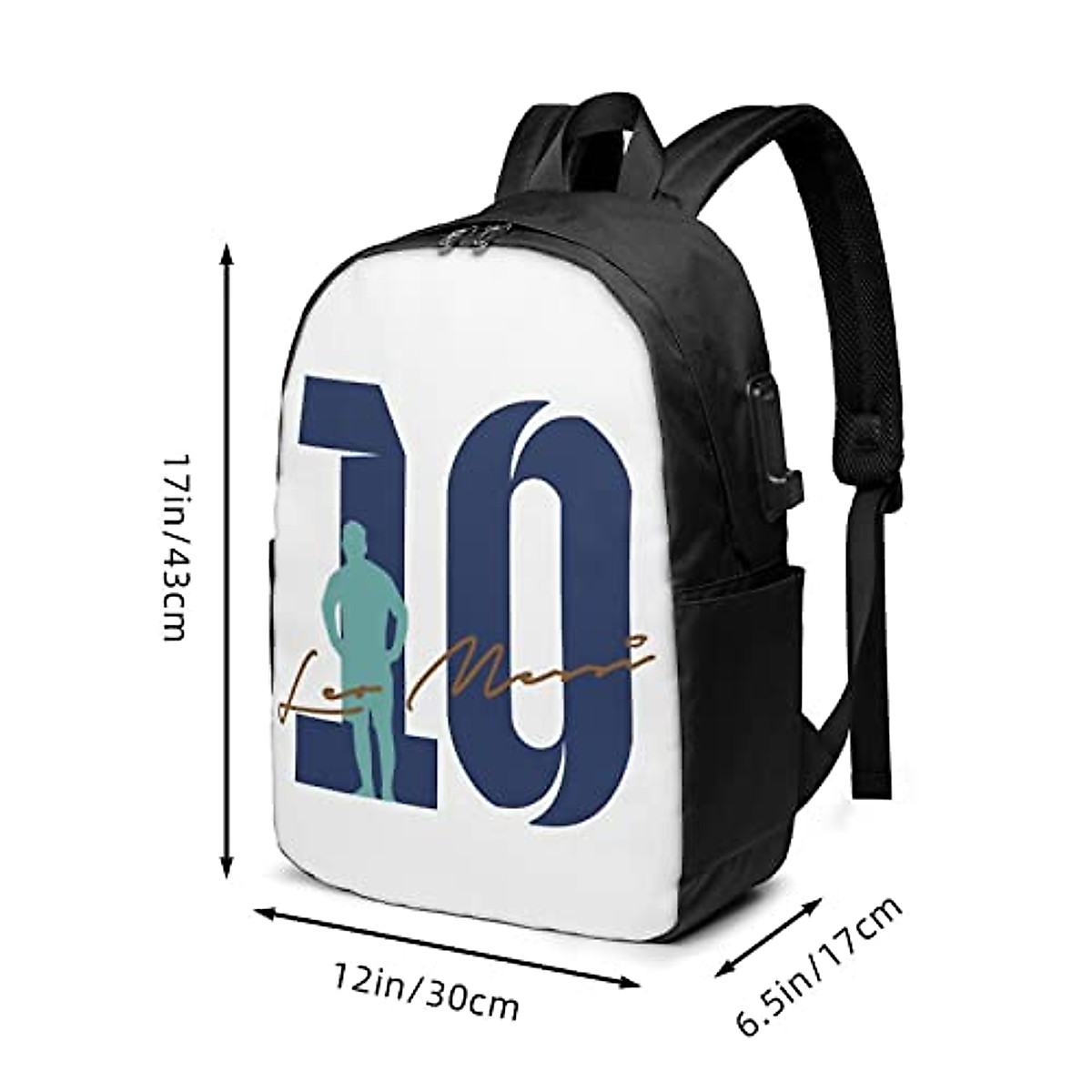King Of Argentina #10 Messi Classic 17 Inch Laptop Backpack Large Capacity College Backpacks School Bookbags For Women Men