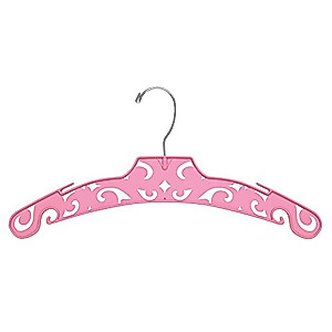 Boutique Pink Carved Plastic Dress Hangers - Pack of 50