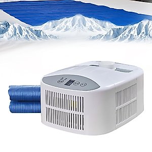 BrightFootBook 70W Bed Cooling System Water Cooling Pad for Bed, 2 Gear Adjustment, 1-9 Hour Timing, Summer Mattress Cooling,Single or Double The Mattress Cooler,140x160cm