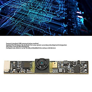 Mini USB Camera Board, Compact 2MP USB Camera Module HD 1080P 60fps PCB Ultrathin with Microphone for Computer