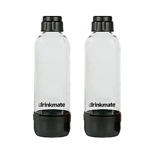 DrinkMate Carbonation Bottles (Twin-Pack) (1L, Black)