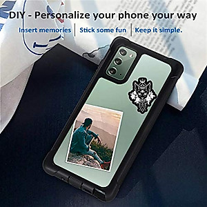 seacosmo Note 20 Case 5G, [Shock Absorption] Full-Body Protective Clear case with Built-in Screen Protector, Dual Layer Bumper Cover Hybrid Phone Case for Samsung Galaxy Note20, Black