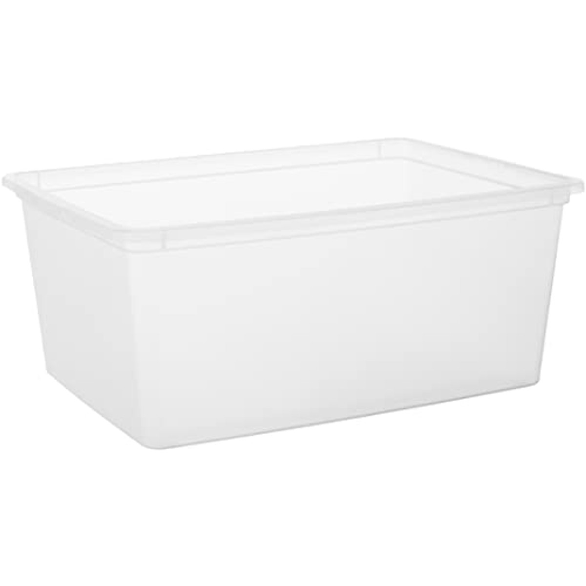 IRIS USA 17 Qt Clear Storage Box, BPA-Free Plastic Stackable Bin with Lid, 4 Pack, Containers to Organize Shoes and Closet Shelves, Classroom Organization Teacher Tools, Game Storage