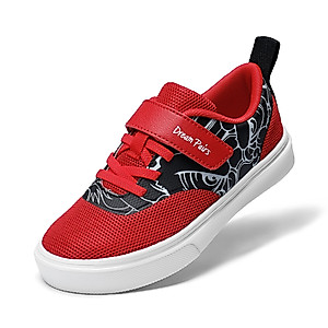 DREAM PAIRS Boys Girls Shoes Casual Running Tennis Athletic Walking Sneakers for Toddler/Little Kids Black/Red Size 9 Toddler SDFS2214K