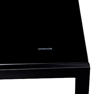 paonne 5-Pieces Glass Dining Table with Chairs Set, Modern Dining Table Set for 4, Glass Kitchen Table and Chairs Set, Glass Dining Room Set for 4 for Home Kitchen/Dinette/Restaurant