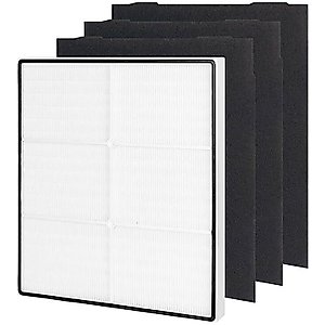 Goodsby Replacement 1x HEPA Filter + 4x Pre Motor Carbon Filters for Whirlpool Whispure AP300 AP350 AP450 AP510 AP51030KB AP45030K WP500 WP1000 Air Purifiers 1183054 1183054K 8171434K