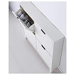 IKEA STÄLL shoe cabinet with 4 compartments white (96x17x90 cm)
