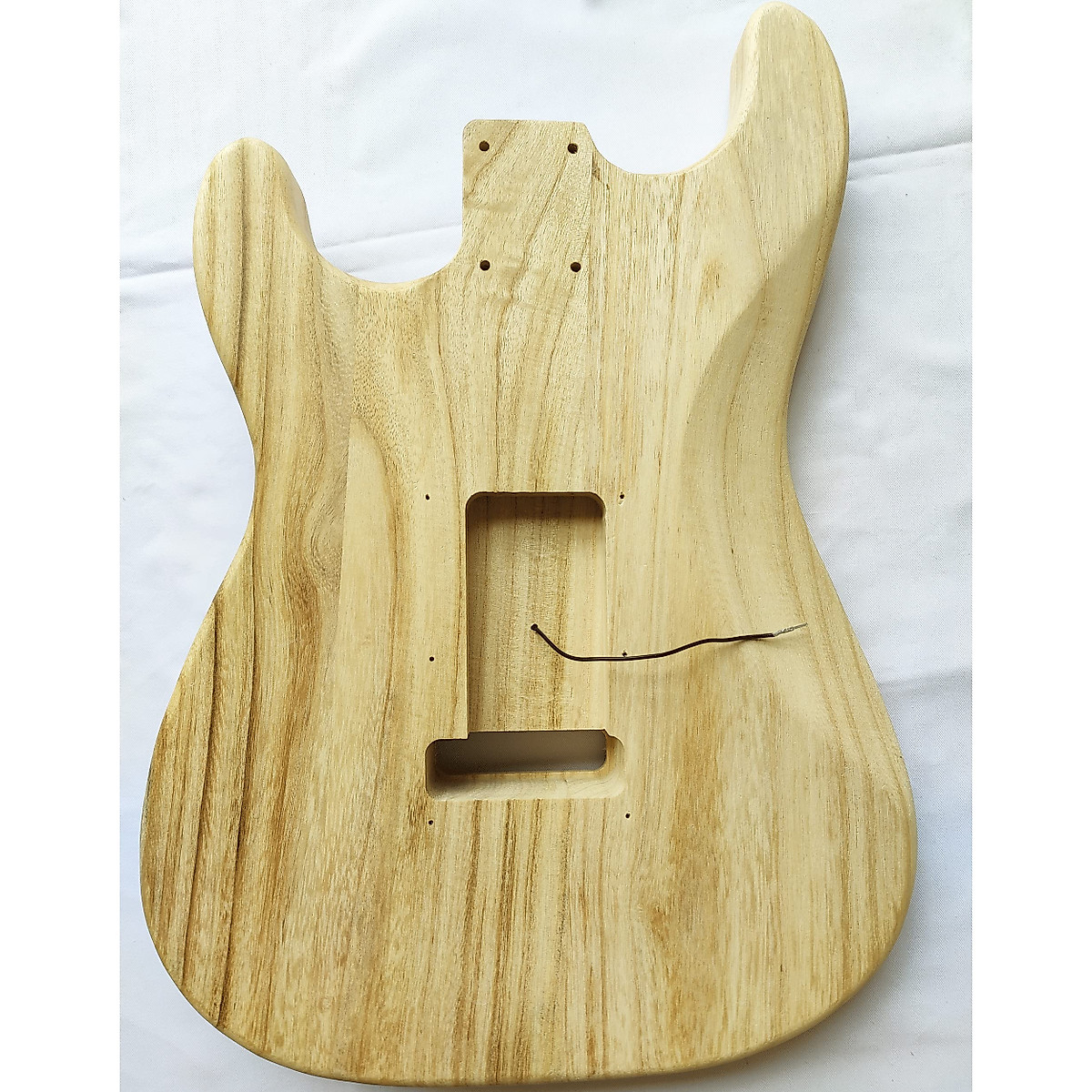 HENGYEE DIY Electric Guitar Kits Strat Style Beginner Kits 6 String Right Handed with Paulownia Body Maple Neck composite ebony Fingerboard Chrome Hardware Build Your Own Guitar. (HY-ST01)