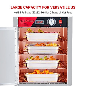 Asypets Asypets Food Warming Cabinet - Hot Box Food Warmer, Multifunctional Storage, Stainless Steel, Excellent Insulation, 850W Cabinet, Water Tray, Restaurant Grade,Single Door,4th Floor