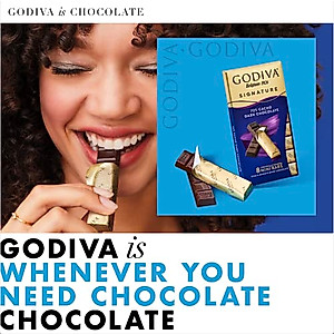 Godiva Chocolatier Dark Chocolate Lovers Assorted Signature Mini Bars - Pack of 24