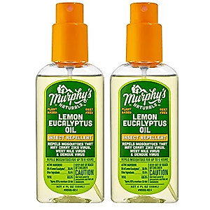 Murphy's Naturals Lemon Eucalyptus Oil Insect Repellent Spray | DEET Free | Plant Based, All Natural Ingredients | Mosquito and Tick Repellent | 4 Ounce Pump Spray | 2 Pack