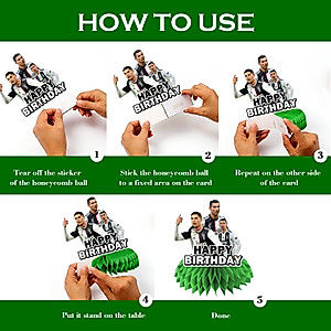 10 PCS Soccer Birthday Decorations Honeycomb Centerpieces, Football Star Party Decorations for Baby Shower, Soccer Themed Birthday Party Supplies Soccer Party Decorations