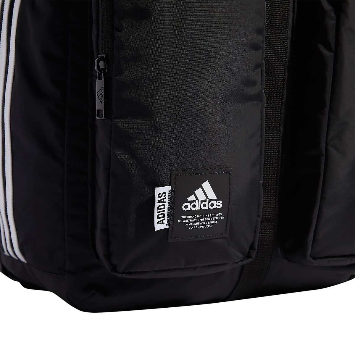 adidas Iconic 3 Stripe Backpack, Nomad Camo Grey/Black, One Size