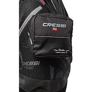 Cressi Heavy Duty Mesh Backpack 90 liters Capacity for Scuba Diving, Water Sport Gear | Roatan: designed in Italy, Black, One Size (UB936000)