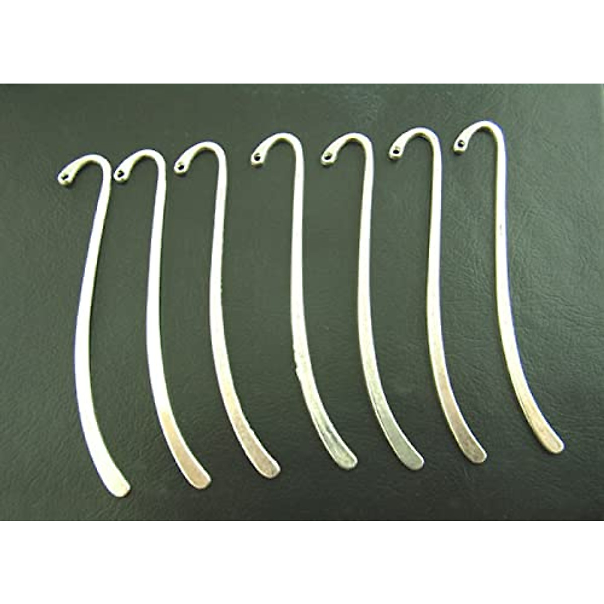 Housweety 15 Pcs Silver Plated Bookmark with Loop 86mm