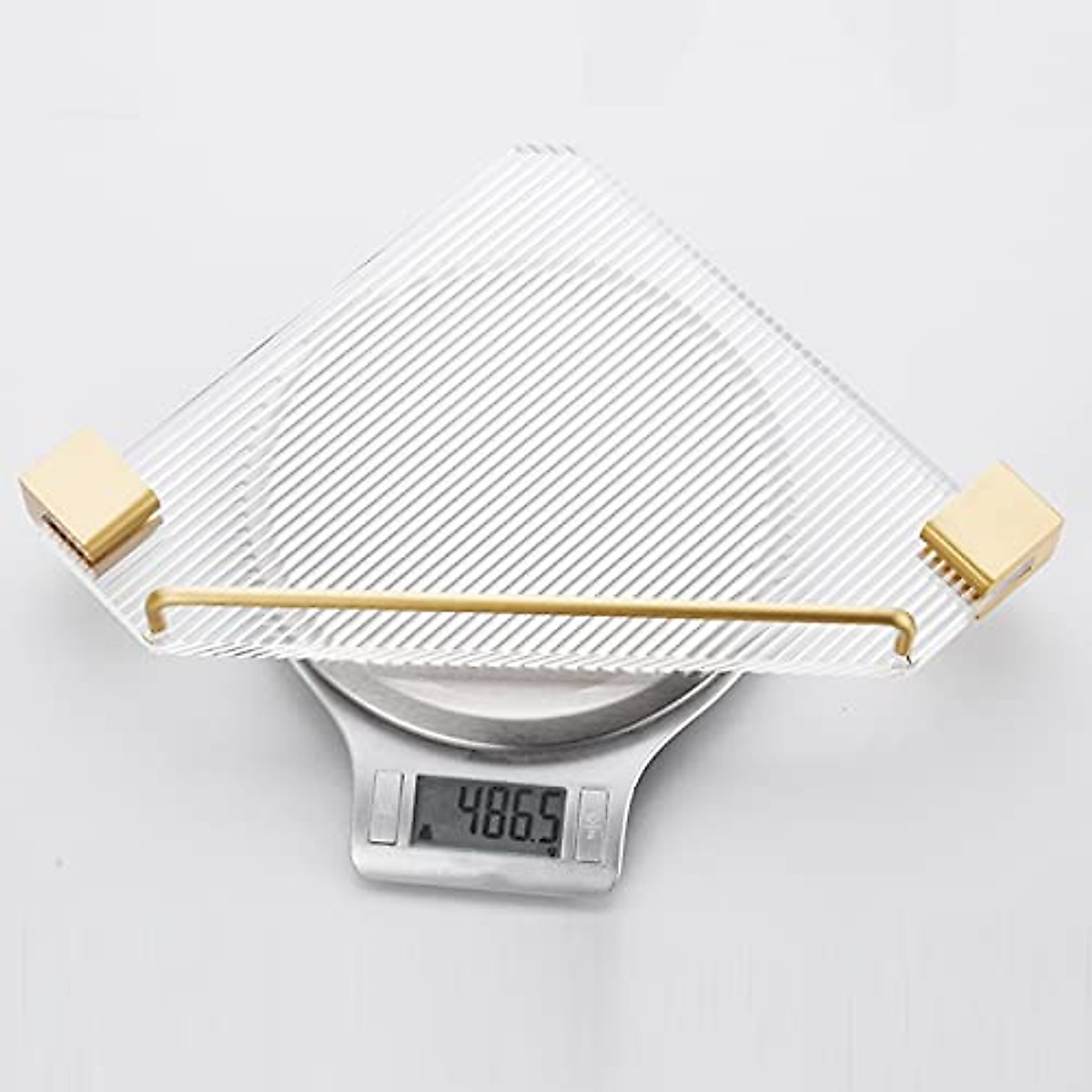 NESHO Shower Basket No Drilling Bath Shelf Corner Shower Organizer Adhesive Wall Mounted Space Aluminum/Acrylic for Bathroom Toilet,2 Tier (Size : 2 Layer)