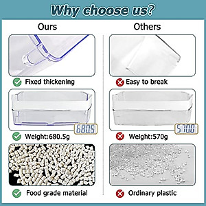 UPGRADED WR71X11044, WR71X11059 Refrigerator Door Bin (Right Door), Compatible with ge Refrigerator (Some Models, not All), Replaces PS6011779, AP5656690, 2691847, EAP6011779 Fridge Door Shelf