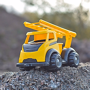 VIKINGTOYS Viking Toys Mighty Construction Fire Truck - Heavy-Duty Toy Emergency Vehicle | Durable, Non-Toxic, Dishwasher-Safe | for Kids Ages 1-5 Years