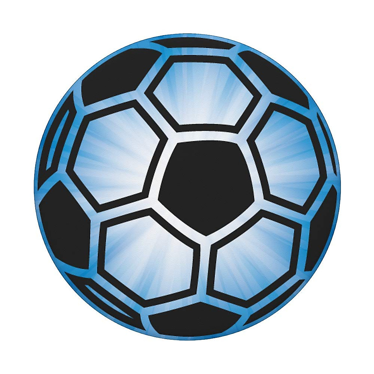 Ever Pretty Light Blue Sun Ray Soccer Ball For Boys Or Girls
