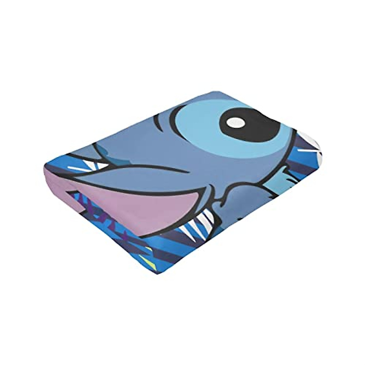 Genefy Stitch Flannel Blanket Soft Throw Luxury Warm Blanket Fits for Couch Sofa Bedroom Living Room 50''X40''