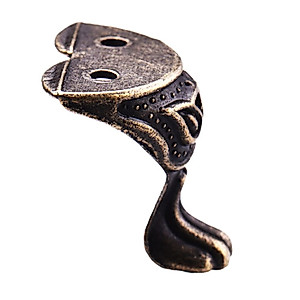 4Pcs Antique Brass Box Legs Feet Corner Protector Zinc Alloy Gift Box Jewelry Wood Case Decorative Feet Leg Metal Corner Protector Furniture Fittings