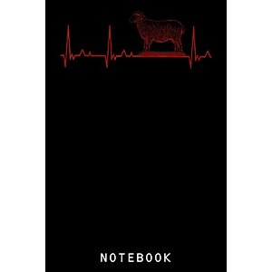 Sheep Heartbeat Ecg And Lamb Farm I Shepherd Wool Farmers Journal Notebook: 6 x 9 120 Pages College Ruled Notebook | Cute Kawaii Journal Sheep Gifts ... Christmas Gift For Kids, Teens, Girls, Boys