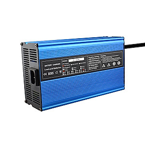 Abakoo 48V 15A Battery Charger for Yamaha Golf Cart G19 G22, with 2 Pin Plug, Blue