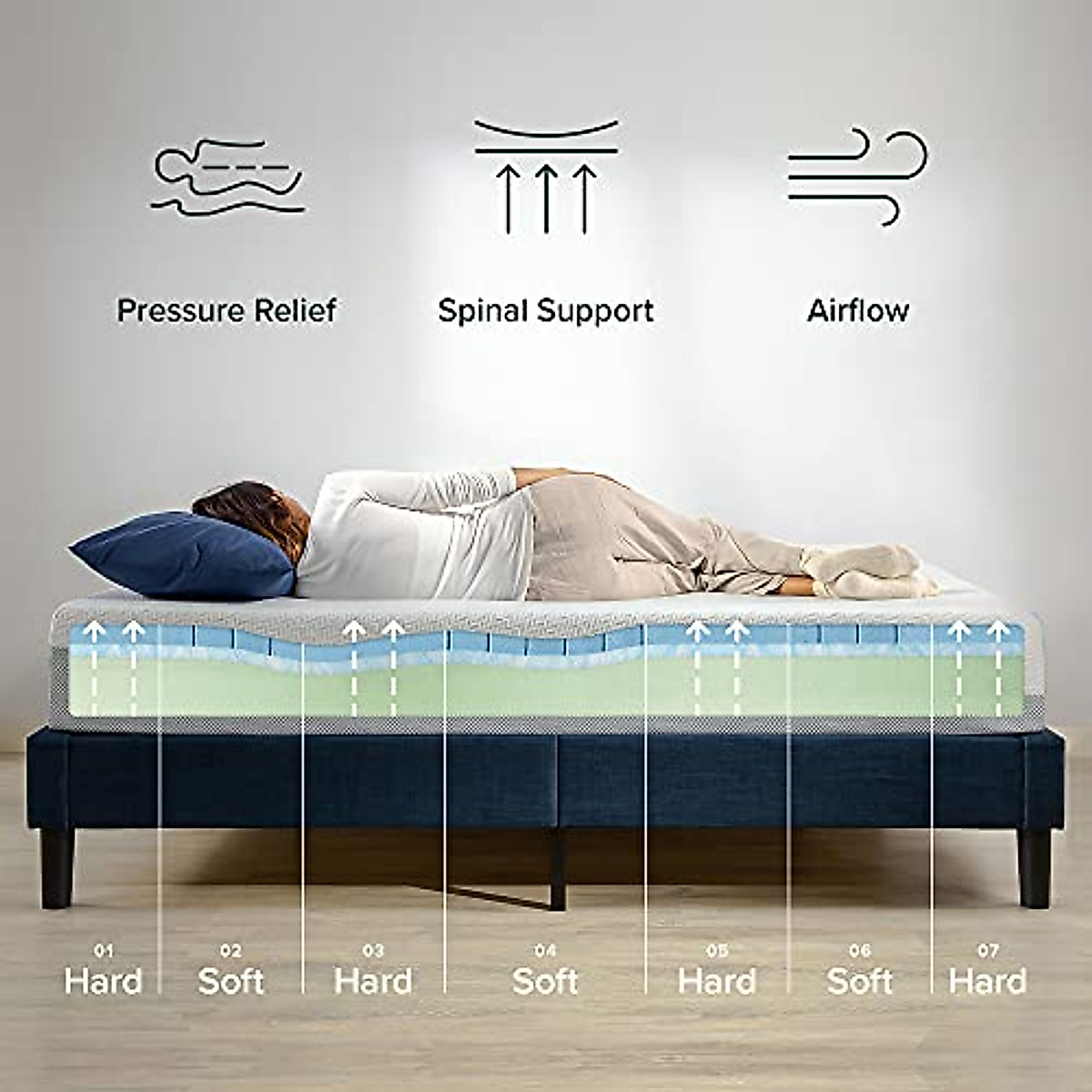 ZINUS 8 Inch Ultra Cooling Gel Memory Foam Mattress, King, Cool-to-Touch Soft Knit Cover, Pressure Relieving, CertiPUR-US Certified, Mattress in A Box, All-New, Made in USA