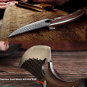 Smith Chu Forged Viking Knives, Husk Chef Knife Butcher Knives Hussk Fishing Filet & Bait Knife Japanese Chef Knife Boning Knife Japan knives Meat Cleaver for Kitchen or Camping