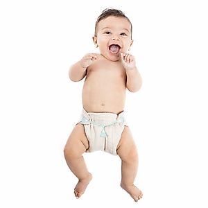 Humble Bebe Prefold Cloth Diapers - 12 Pack - Unbleached Premium Cotton, 4x8x4, Pre-Washed, Fits Newborn Babies to Toddlers (10-30 lbs), Multi-Use