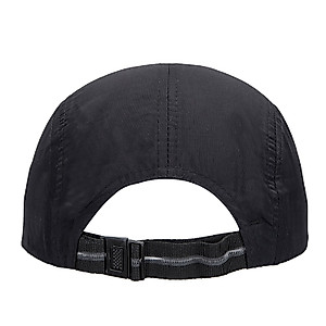 UPF 50+ Foldable Baseball Cap Sun Protection Quick Dry Portable Folding Hats for Men or Women, Black