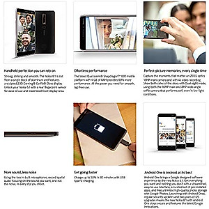 Nokia 6.1 TA-1045 32GB Unlocked GSM 4G LTE Android Phone w/ 16MP Camera - White/Iron (Renewed)