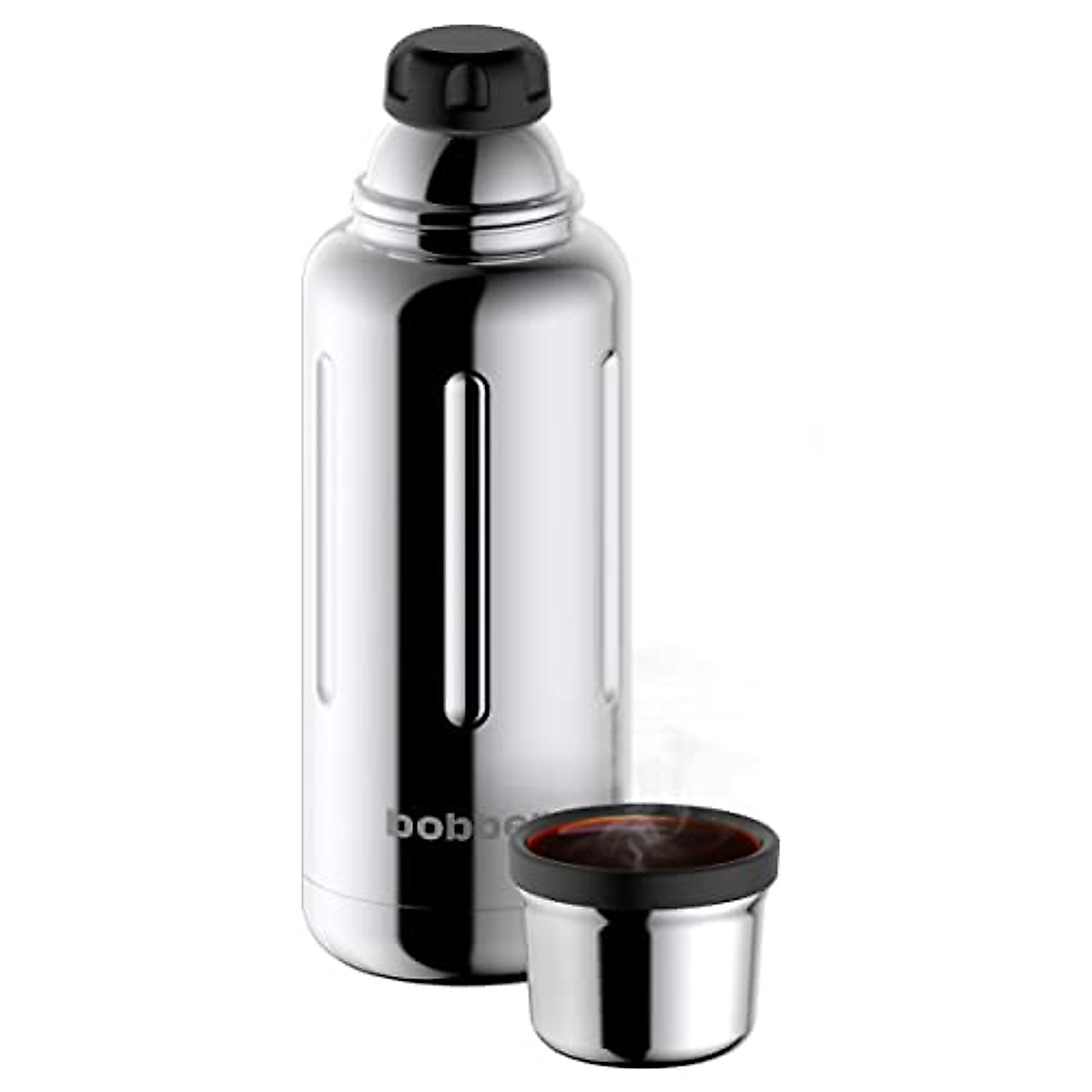 Bobber - 34 oz Vacuum Insulated Stainless Steel Water Bottle with Cup Lid - Dishwasher Safe - Keeps Drinks Hot for 48 Hours and Cold for 72 Hours - Double Walled Thermo Flask (Glossy)
