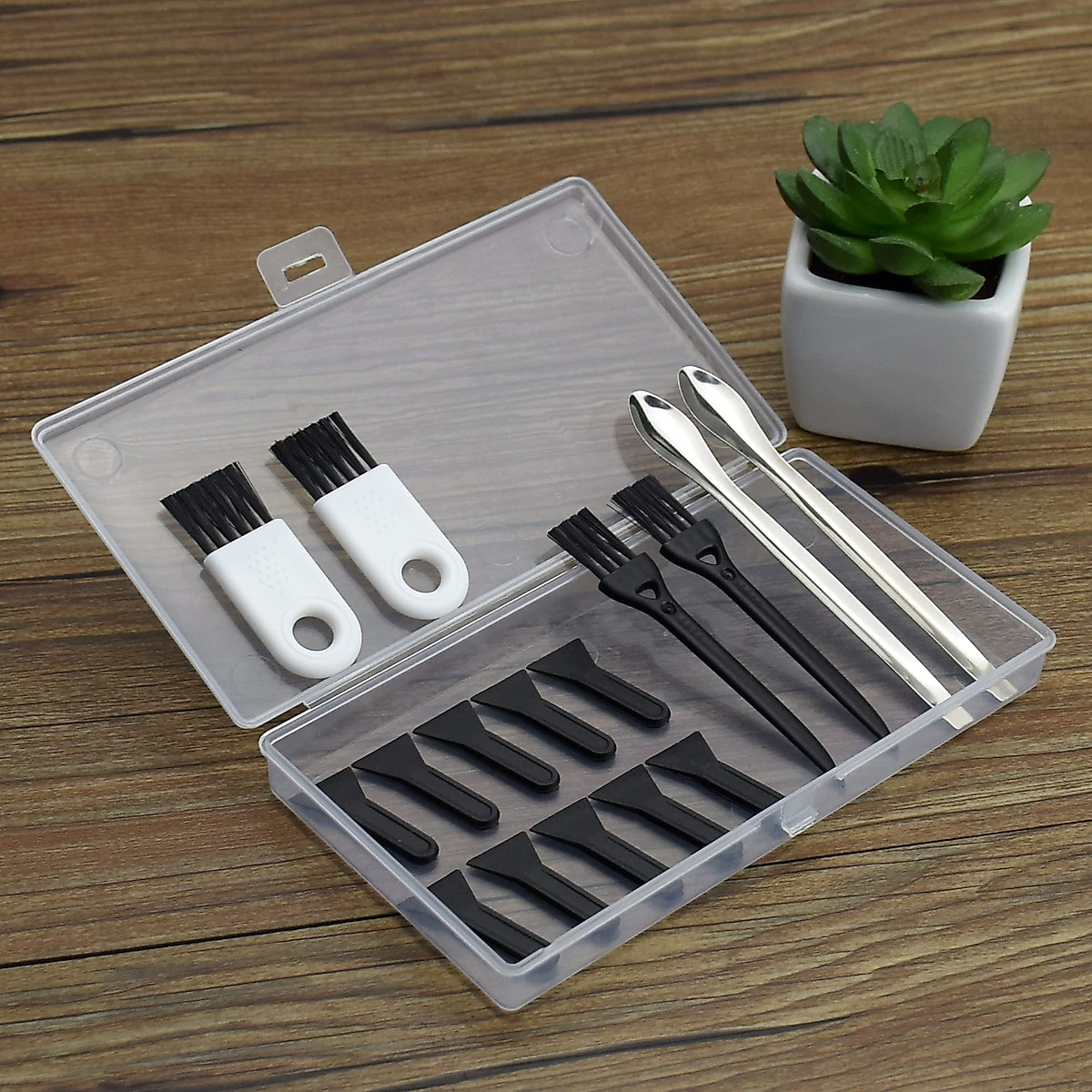 Brushes Scrapers Spoons Set for Herb Grinder Pipe Cleaners Tool Pollen Kit for Herb Grinder (17)