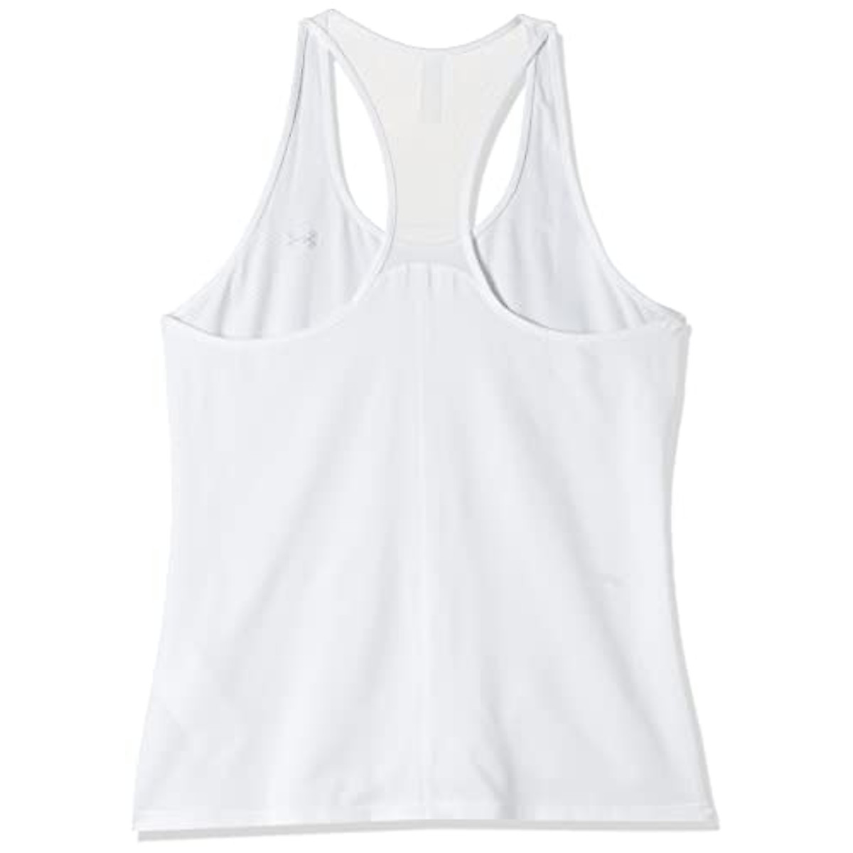 Under Armour Women's HeatGear Armour Racer Tank , White (100)/Metallic Silver , Small
