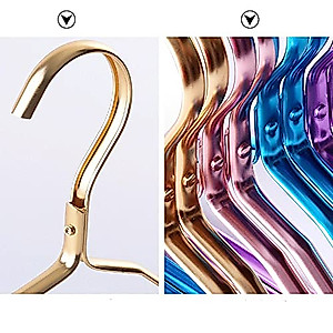 MMOOCO Clothes Hangers, 4PCS,Clothes Hangers ，Aluminum Alloy Traceless Non-Slip Holder Racks， Metal Hanger ，Clothing Organizer Drying Hangers (Color : Red, Size : 4pcs)
