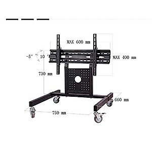sunter98 Rolling TV Mount Stand Trolley 32-65inch Plasma Screen LED LCD Monitor Low Height Stand Cart D750