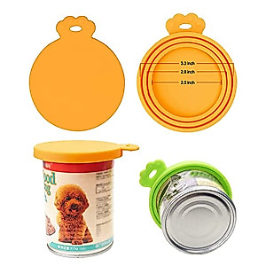 PetBonus Silicone Pet Can Lids, Dog Cat Food Can Cover, Universal Size Can Tops, 1 fit 3 Standard Size Food Cans, BPA Free Dishwasher Safe