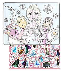 Classic Disney Disney Frozen Paint Posters Set - 4 Pc Bundle with Frozen Painting Activity Book, Coloring Books, Stickers and More | Frozen Anna and Elsa Activities for Toddlers, Kids