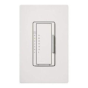 Lutron MA-T51-WH Switch, Tap, 120V, 600W, Timer 5-60 Mins