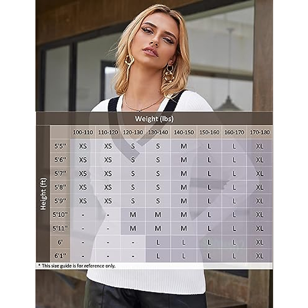 AmélieBoutik Women Casual Color Trim V Neck Long Sleeve Ribbed Sweater Tops (Black and Ivory White X-Large)