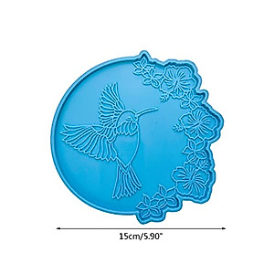 Crystal Agate Coaster Molds Resin Silicone Tray Molds Jewelry Cup Casting Mold for Epoxy Resin DIY Resin Serving Board for Home Decoration