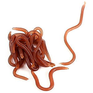 Worm Fishing Lure, Soft Fish Bait Tackle Rig Grub Hook for Bass Trout Fishing Plastic Worms For Bass Fishing Bass