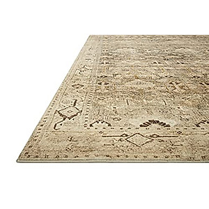 Loloi II Margot Collection MAT-04 Antique / Green 7'-6" x 9'-6", 3.8" Thick, Area Rug, feat.CloudPile, Soft, Durable, Printed, Medallion, Low Pile, Non-Shedding, Easy Clean, Living Room Rug