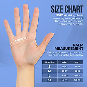 Nitrile Exam Gloves - 100 Count Box Disposable Non-Sterile Gloves - Non-Powder Rubber & Latex-Free, Chemical Resistant, General Gloves for Food Safe, Medical, Janitorial Supply, Blue, X-Large