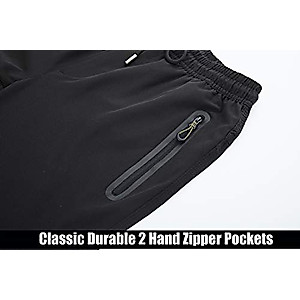 MAGCOMSEN Hiking Pants for Men Lightweight Workout Pants with Pockets Quick Dry Jogging Pants Gym Blue