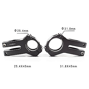 Bike Stem Short Bicycle Stem Handlebar Riser Extender for Road Bike, Mountain Bike, MTB, BMX, Cycling (25.4 x 35mm)