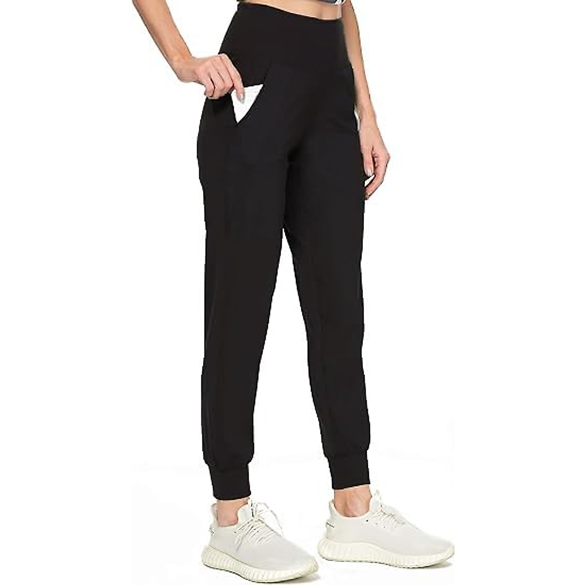 Rrosseyz Joggers Pants for Women-Quick Dry Sweatpants with Pockets for Travel Athletics Casual and Outdoor(Black,XL)