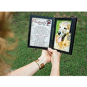 Pawprints Pet Memorial Frame with Pawprints Left by You Poem- Touching Dog Sympathy Gift for Pet Loss Remembrance