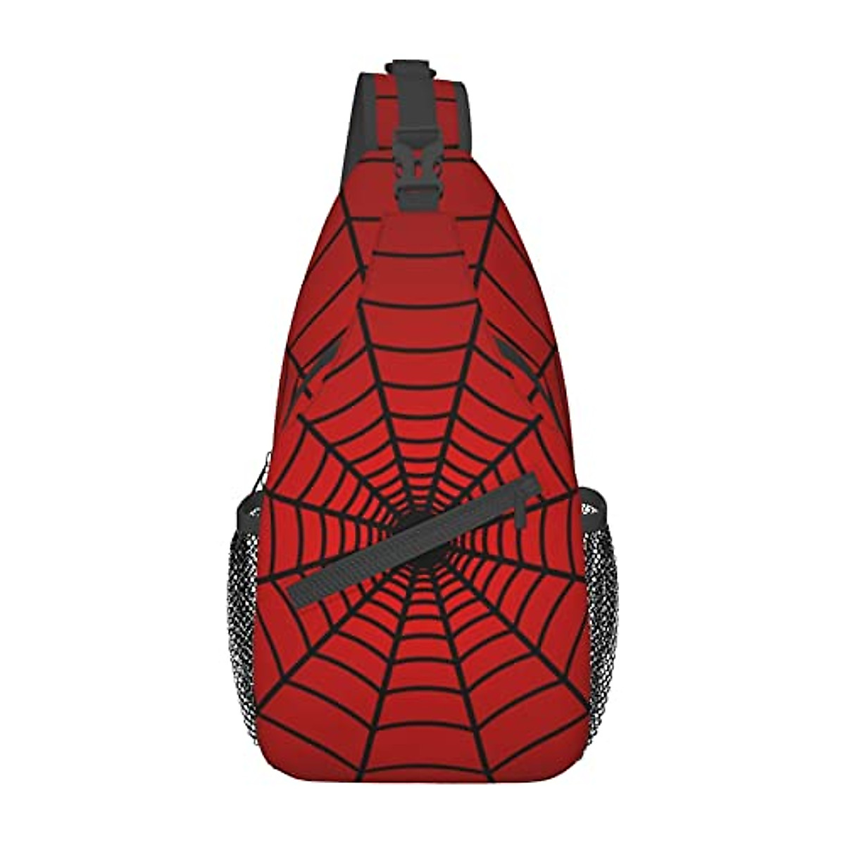 Red Spider Web Sling Bag Crossbody Travel Hiking Backpack Daypack for Women Men Unisex，Shoulder Chest Bags Cycling Gym One Size